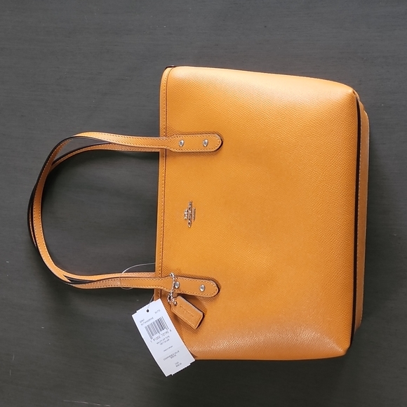 Coach | Bags | Coach Hang Mini Zip Tote Bag New Tangerine | Poshmark
